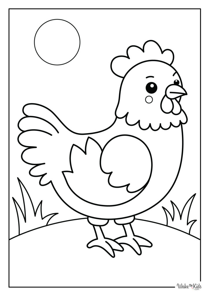 Chicken Coloring Pages (Free Printable PDFs) | WakeTheKids