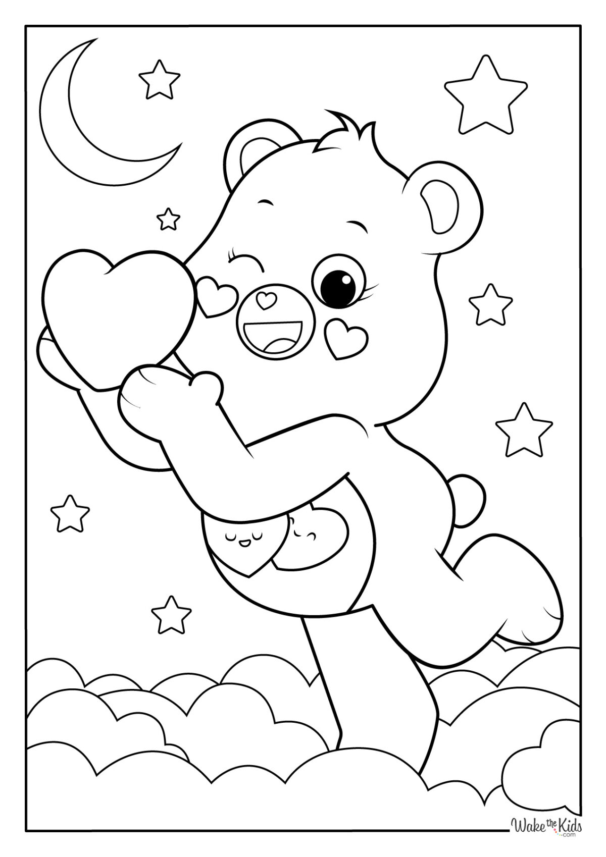 Care Bear Coloring Pages (Free Printable PDFs) | WakeTheKids