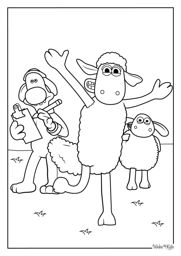 Shaun the Sheep Coloring Pages (Free Printable PDFs) | WakeTheKids