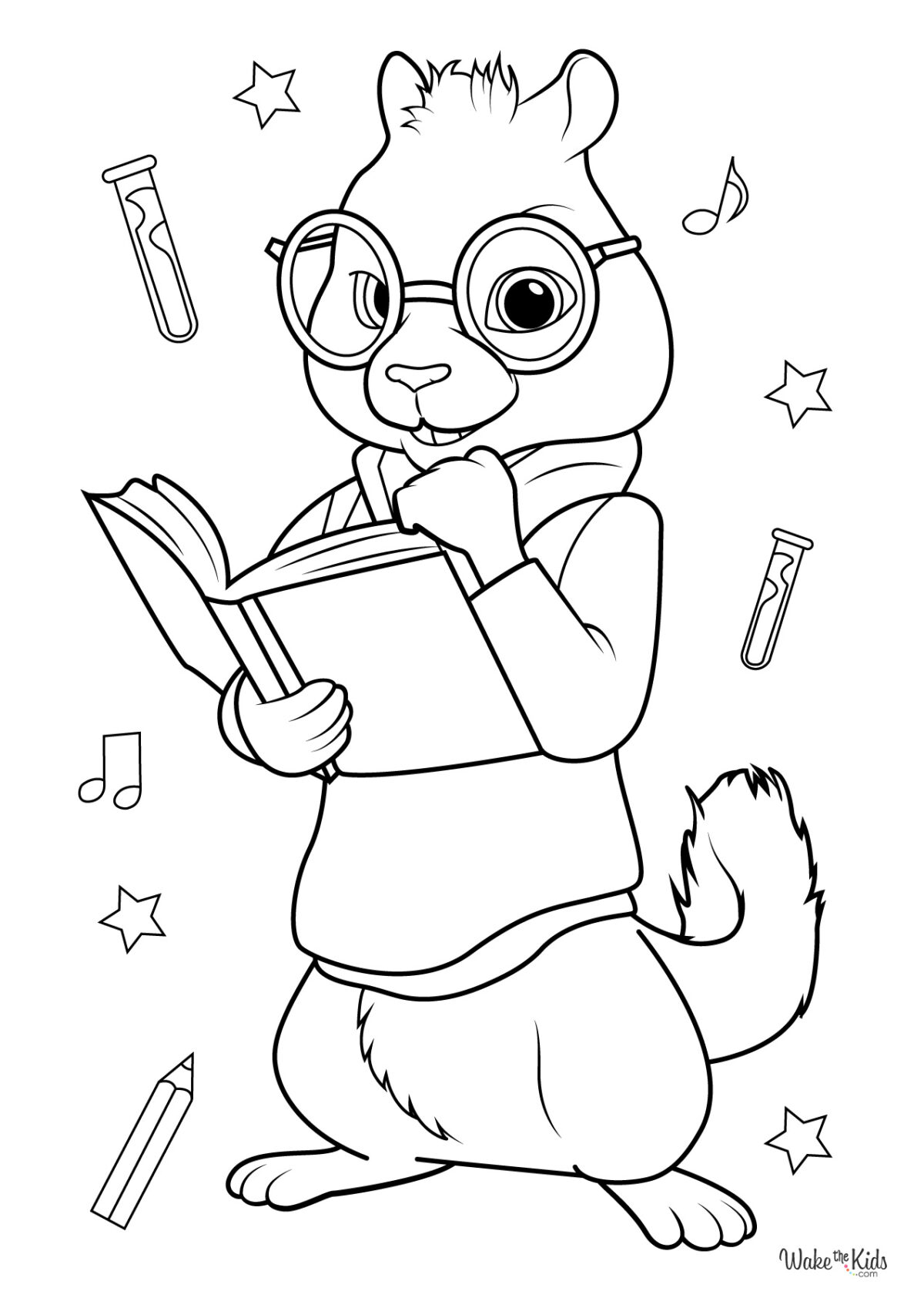 Alvin and the Chipmunks Coloring Pages (Free Printable PDFs) | WakeTheKids