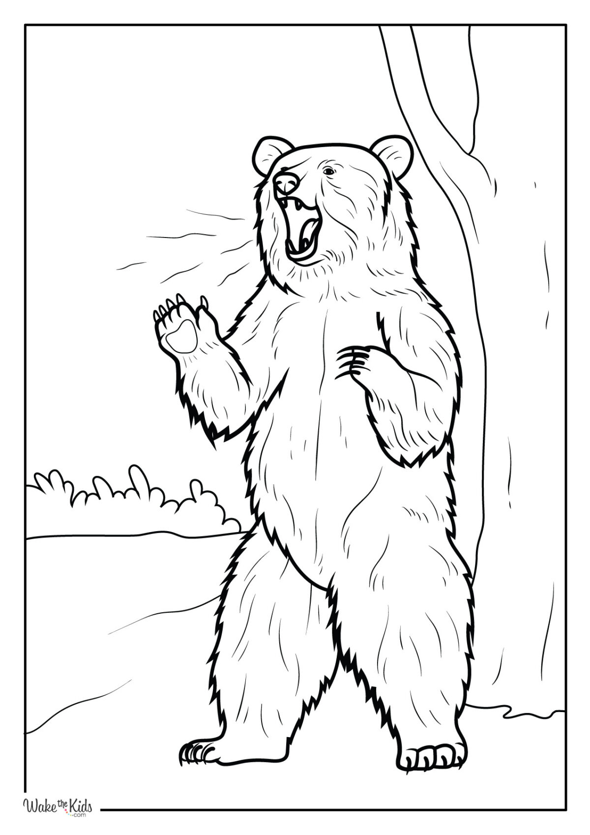 Grizzly Bear Coloring Pages (Free Printable PDFs) | WakeTheKids