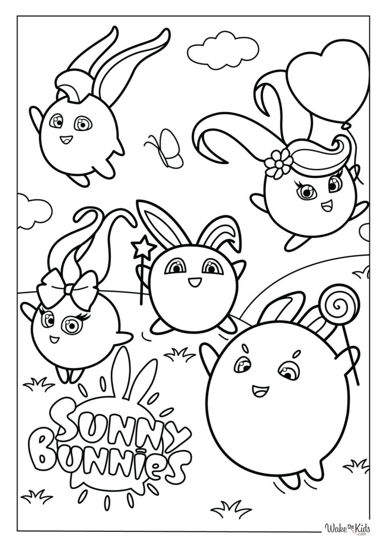 Sunny Bunnies Coloring Pages (Free Printable PDFs) | WakeTheKids