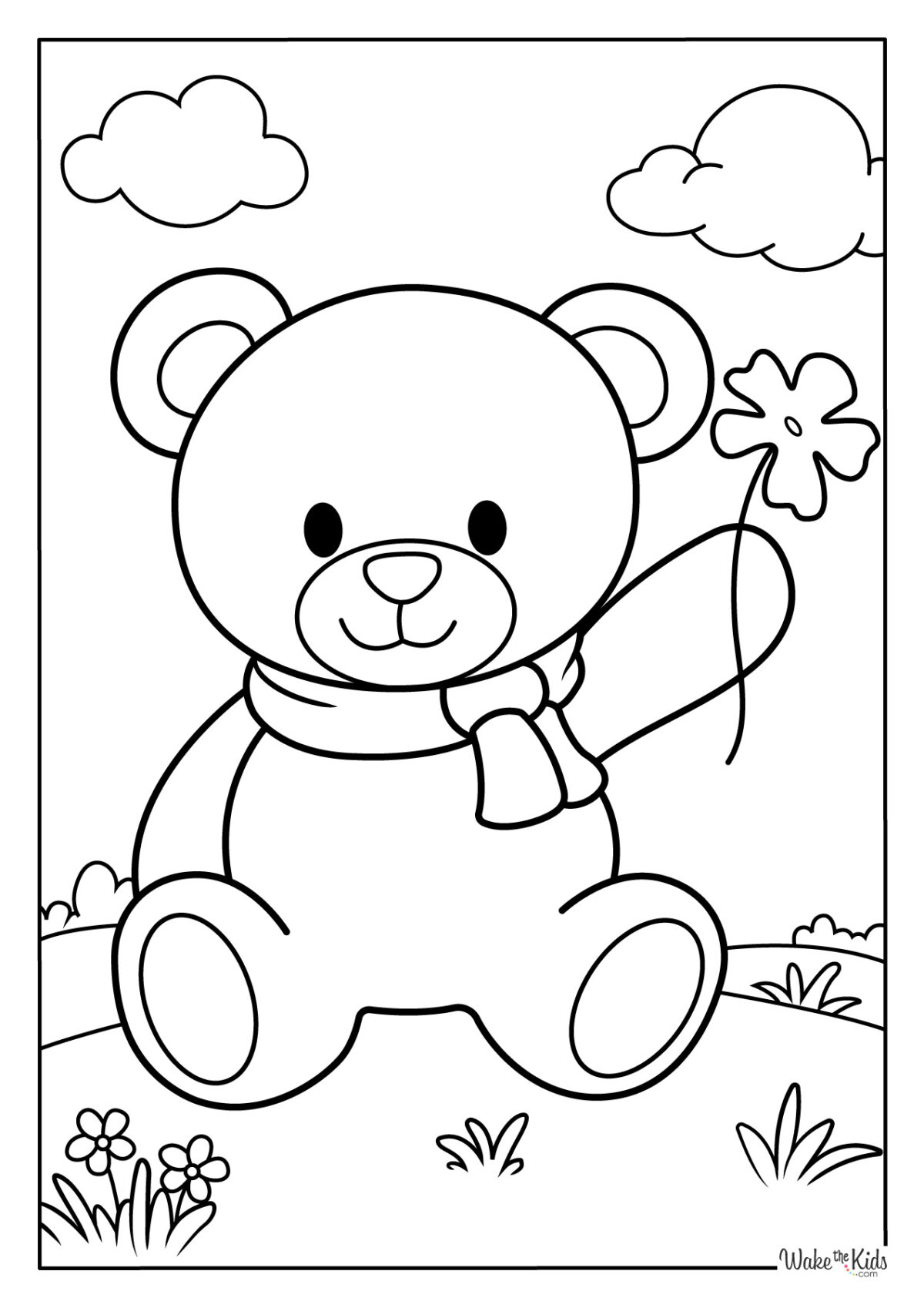 Teddy Bear Coloring Pages (Free Printable PDFs) | WakeTheKids