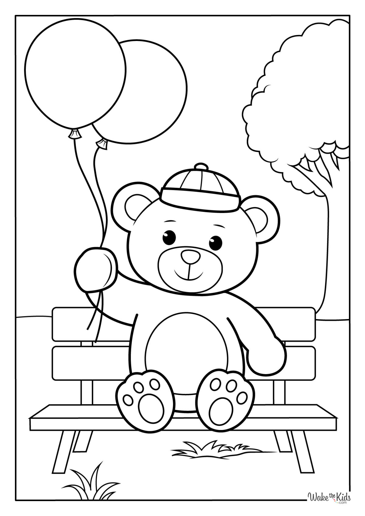 Teddy Bear Coloring Pages (Free Printable PDFs) | WakeTheKids