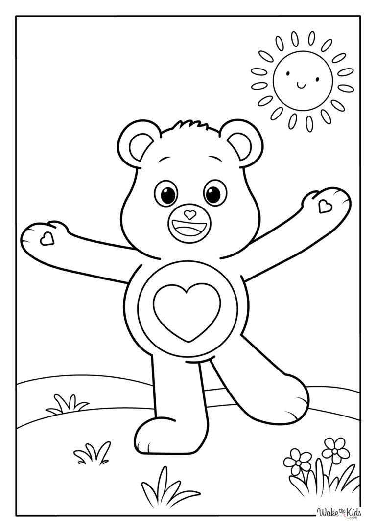 Care Bear Coloring Pages (Free Printable PDFs) | WakeTheKids