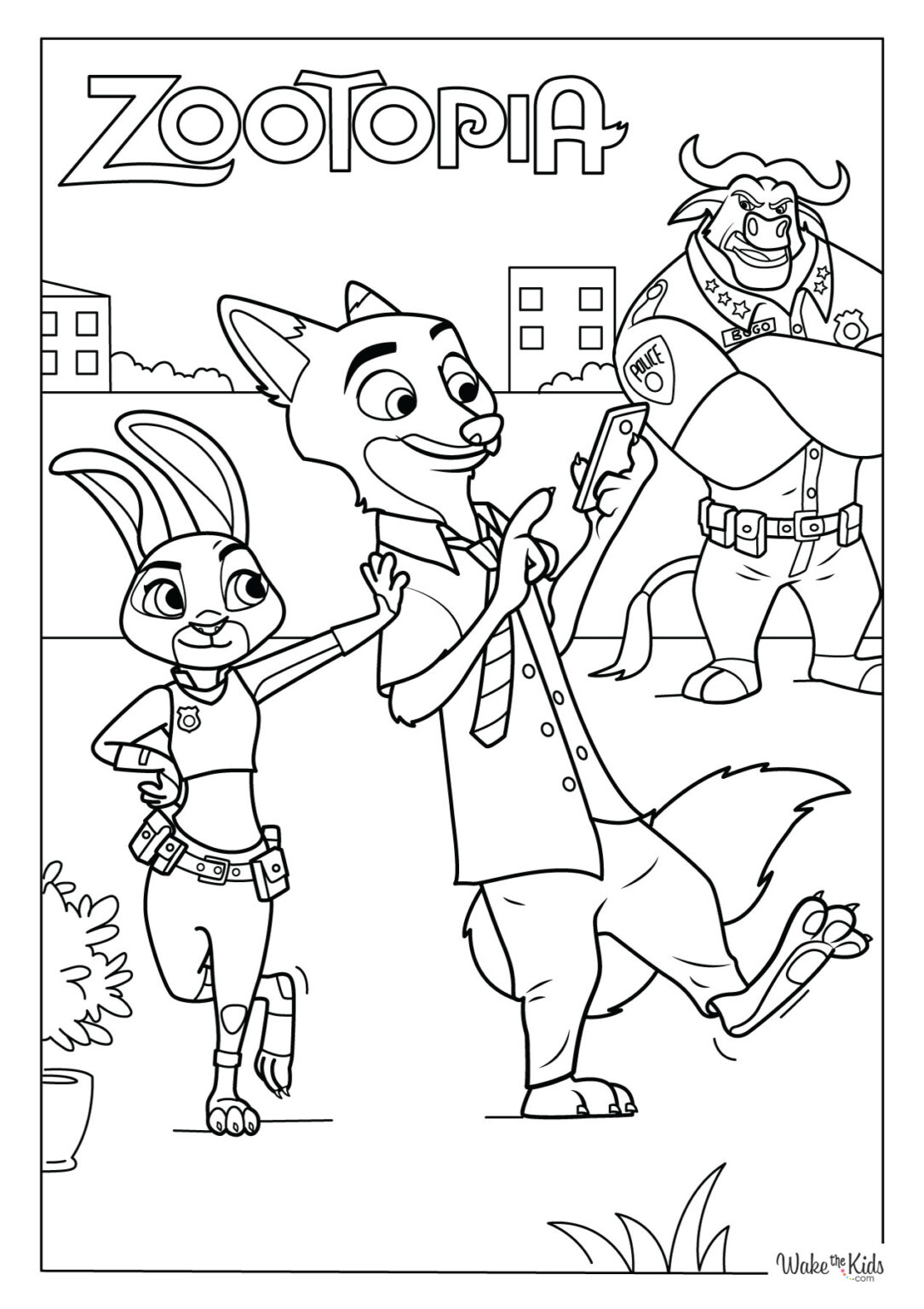 Zootopia Coloring Pages (Free Printable PDFs) | WakeTheKids