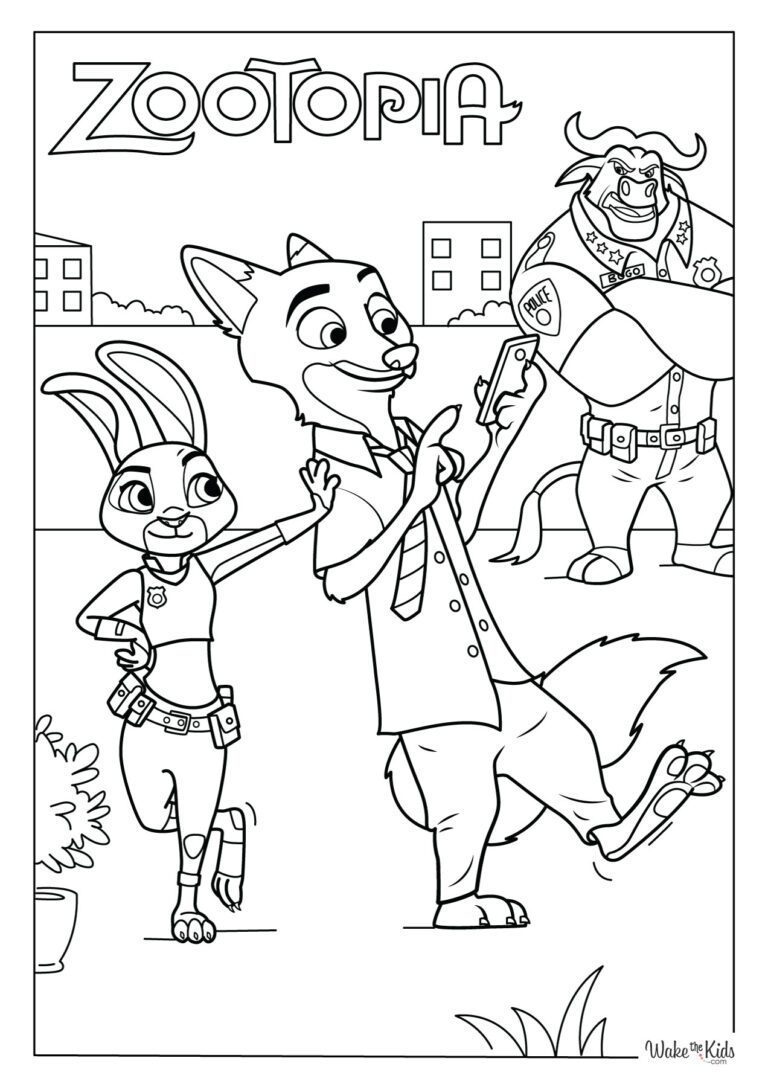 Zootopia Coloring Pages (Free Printable PDFs) | WakeTheKids