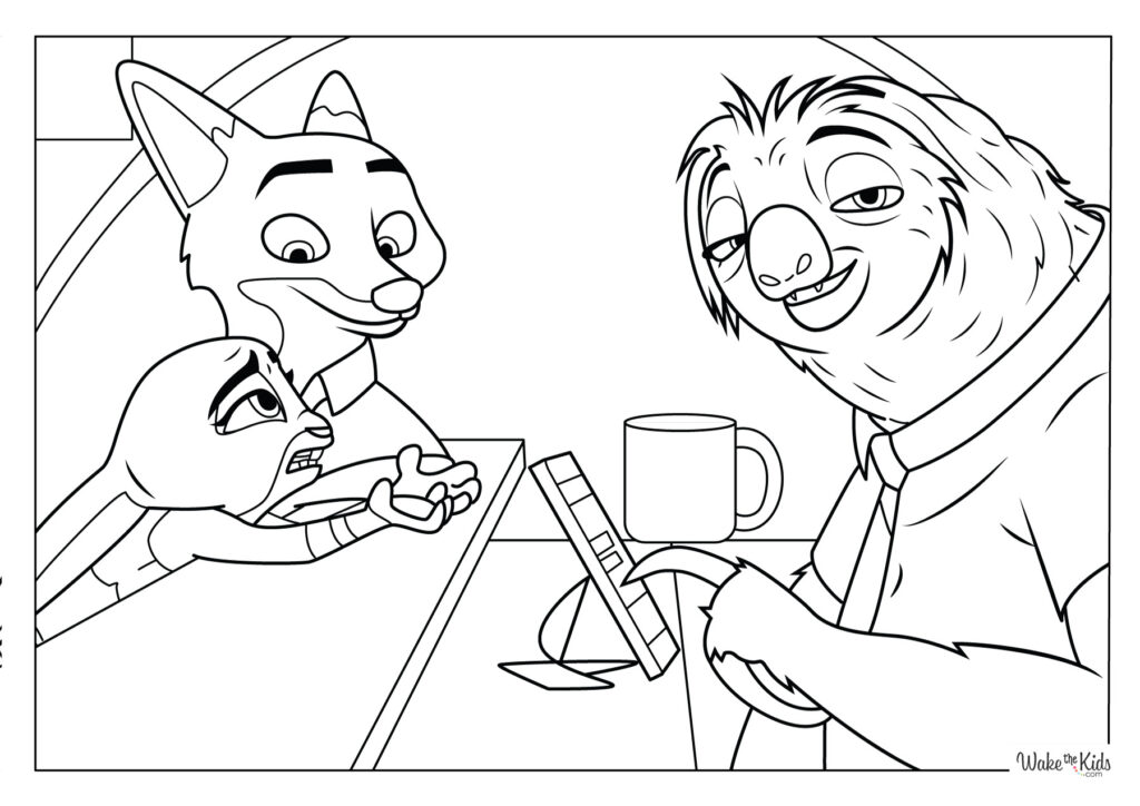 Zootopia Coloring Pages (Free Printable PDFs) | WakeTheKids