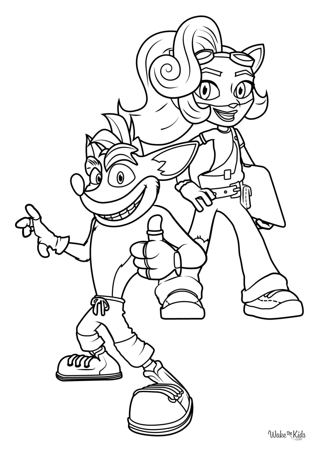 Crash Bandicoot Coloring Pages (Free Printable PDFs) | WakeTheKids