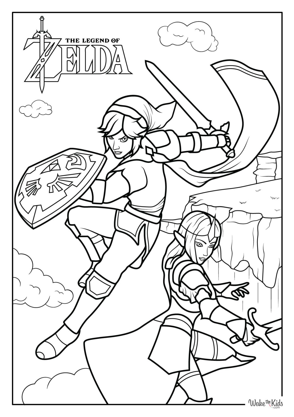 The Legend of Zelda Coloring Pages (Free Printable PDFs) | WakeTheKids