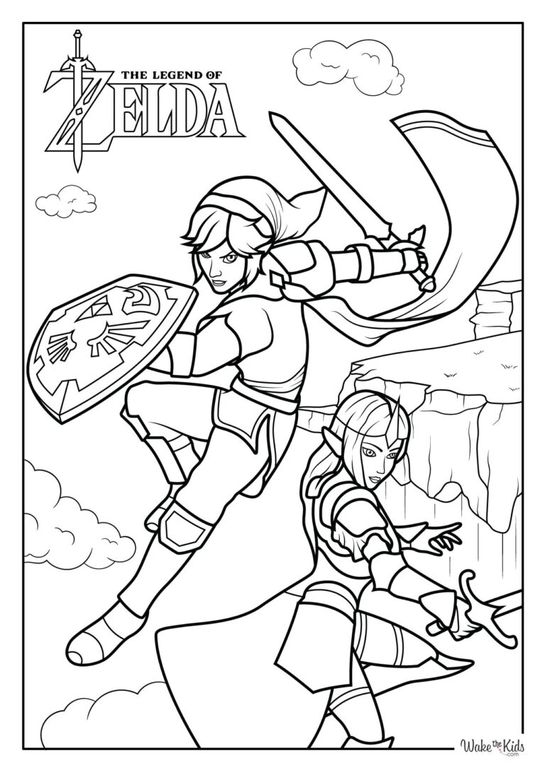 The Legend of Zelda Coloring Pages (Free Printable PDFs) | WakeTheKids