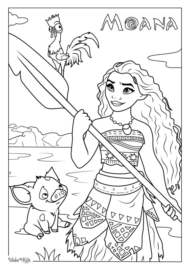Moana Coloring Pages (Free Printable PDFs) | WakeTheKids