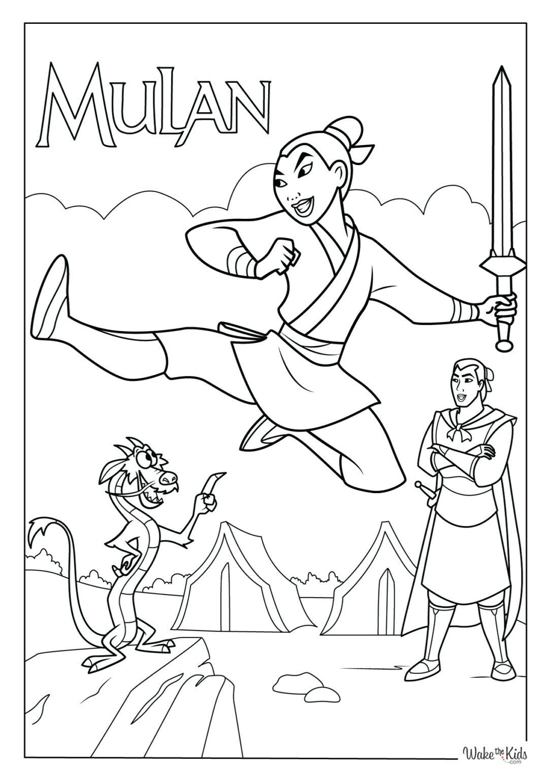 Mulan Coloring Pages (Free Printable PDFs) | WakeTheKids