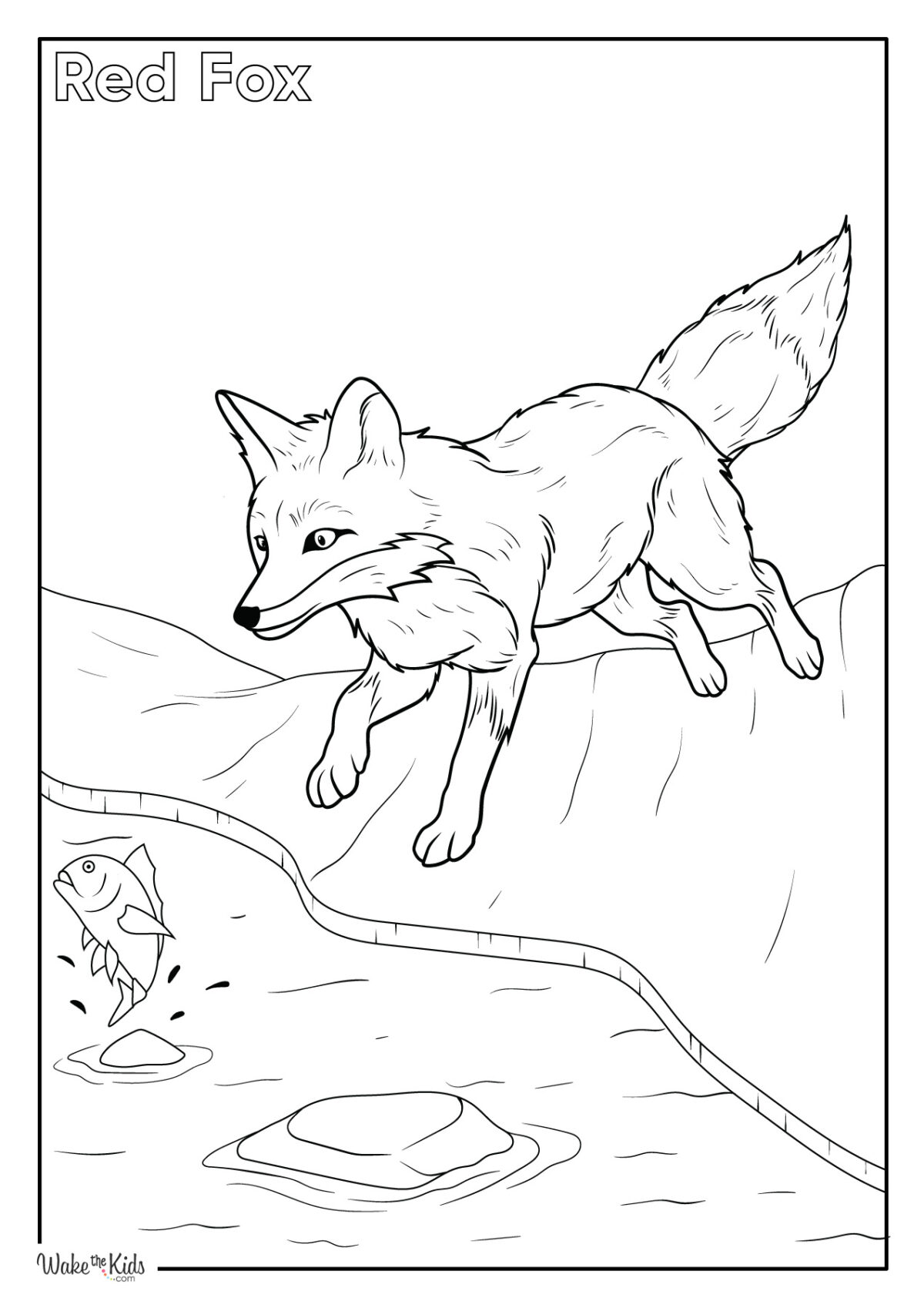 Fox Coloring Pages (Free Printable PDFs) | WakeTheKids