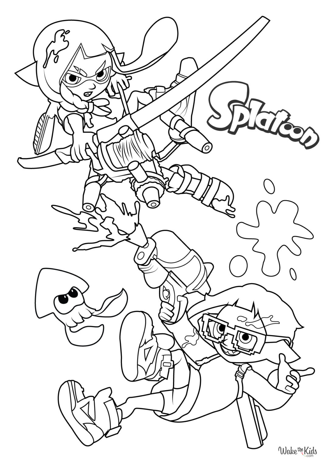 Splatoon Coloring Pages (Free Printable PDFs) | WakeTheKids