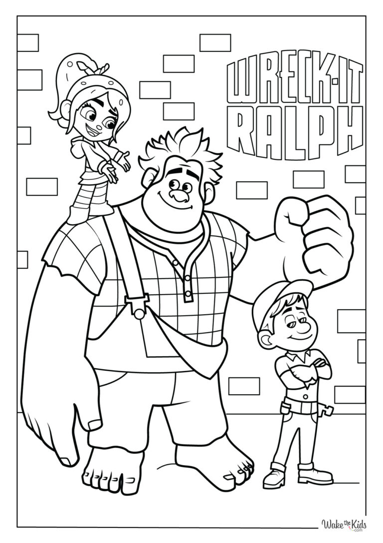 Wreck It Ralph Coloring Pages (Free Printable PDFs) | WakeTheKids