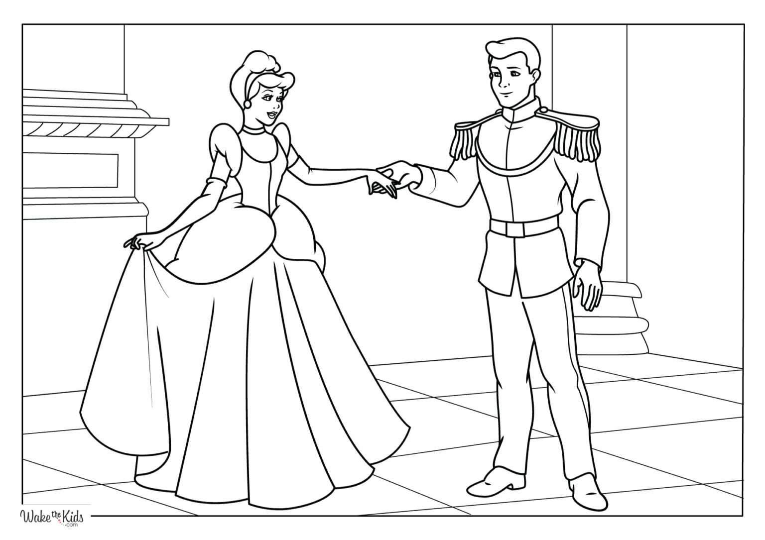 Cinderella Coloring Pages (Free Printable PDFs) | WakeTheKids