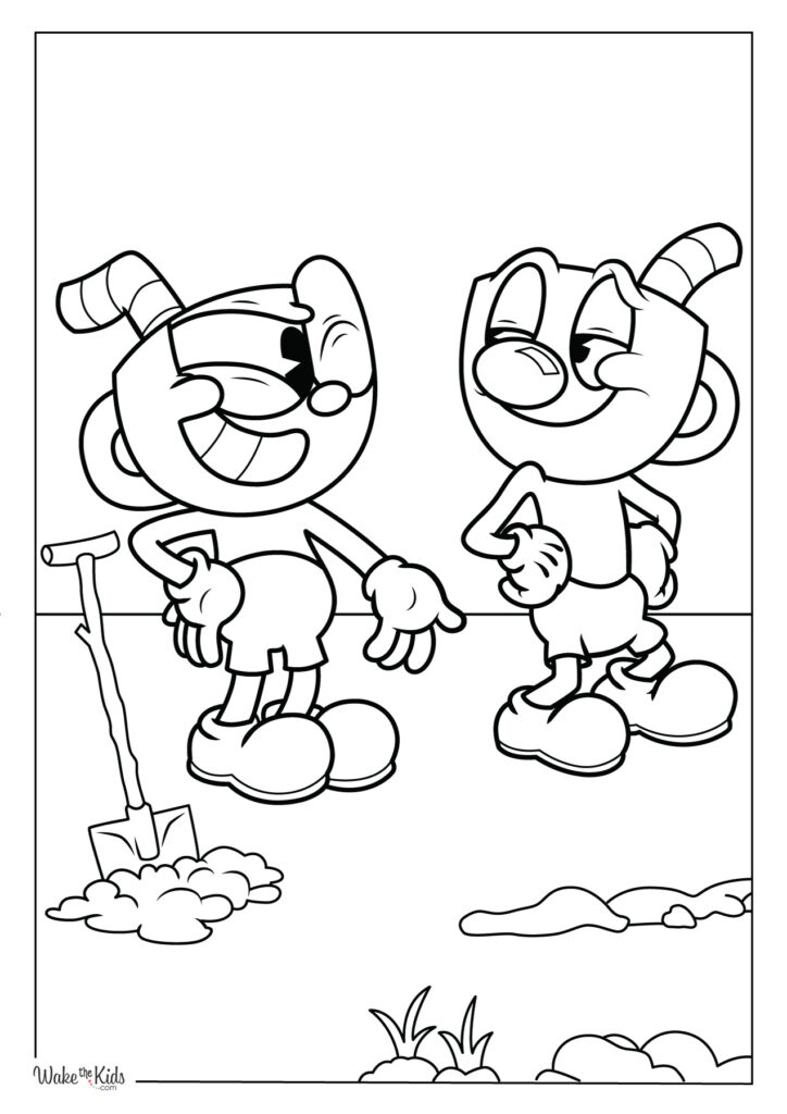 Cuphead Coloring Pages (Free Printable PDFs) | WakeTheKids