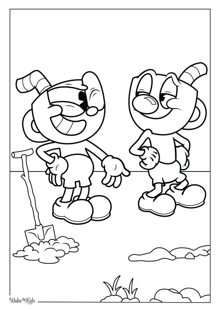 Cuphead Coloring Pages (Free Printable PDFs) | WakeTheKids