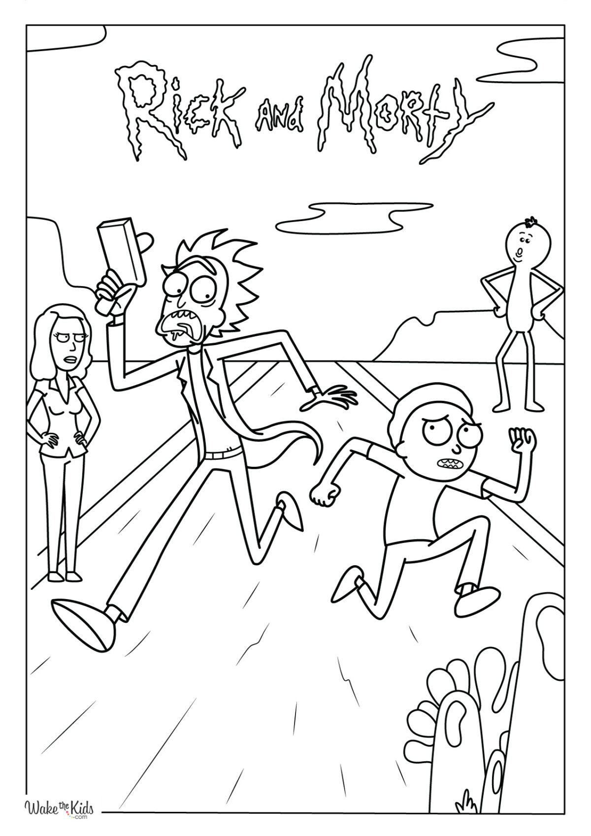 Rick and Morty Coloring Pages (Free Printable PDFs) | WakeTheKids