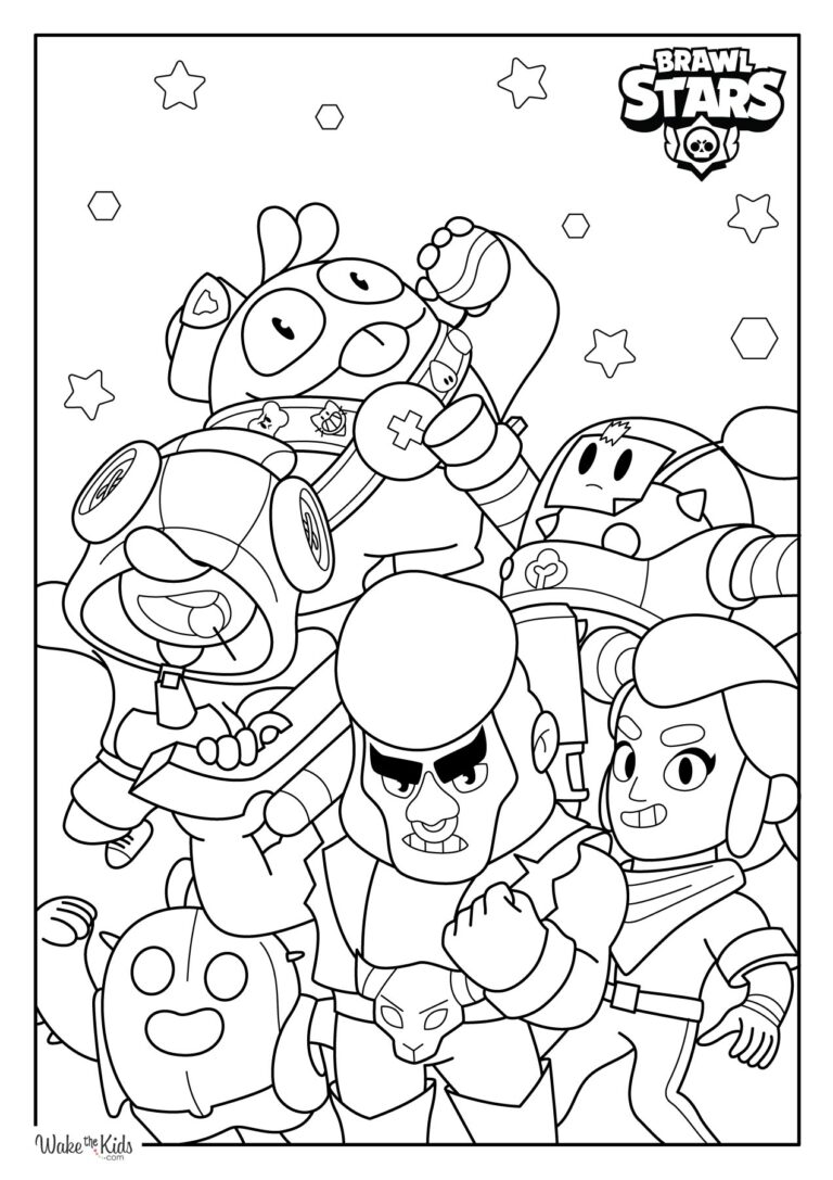 Brawl Stars Coloring Pages (Free Printable PDFs) | WakeTheKids