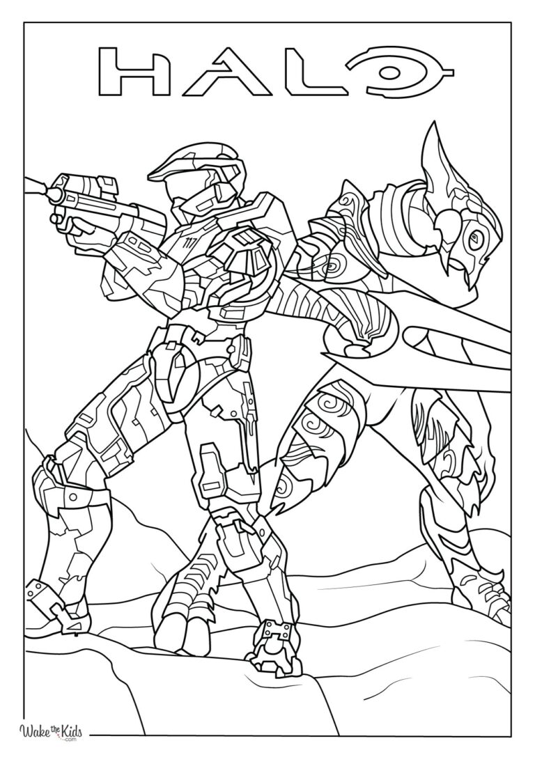 Halo Coloring Pages (Free Printable PDFs) | WakeTheKids