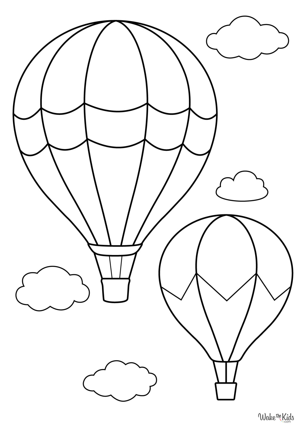 Hot Air Balloon Coloring Pages (Free Printable PDFs) | WakeTheKids