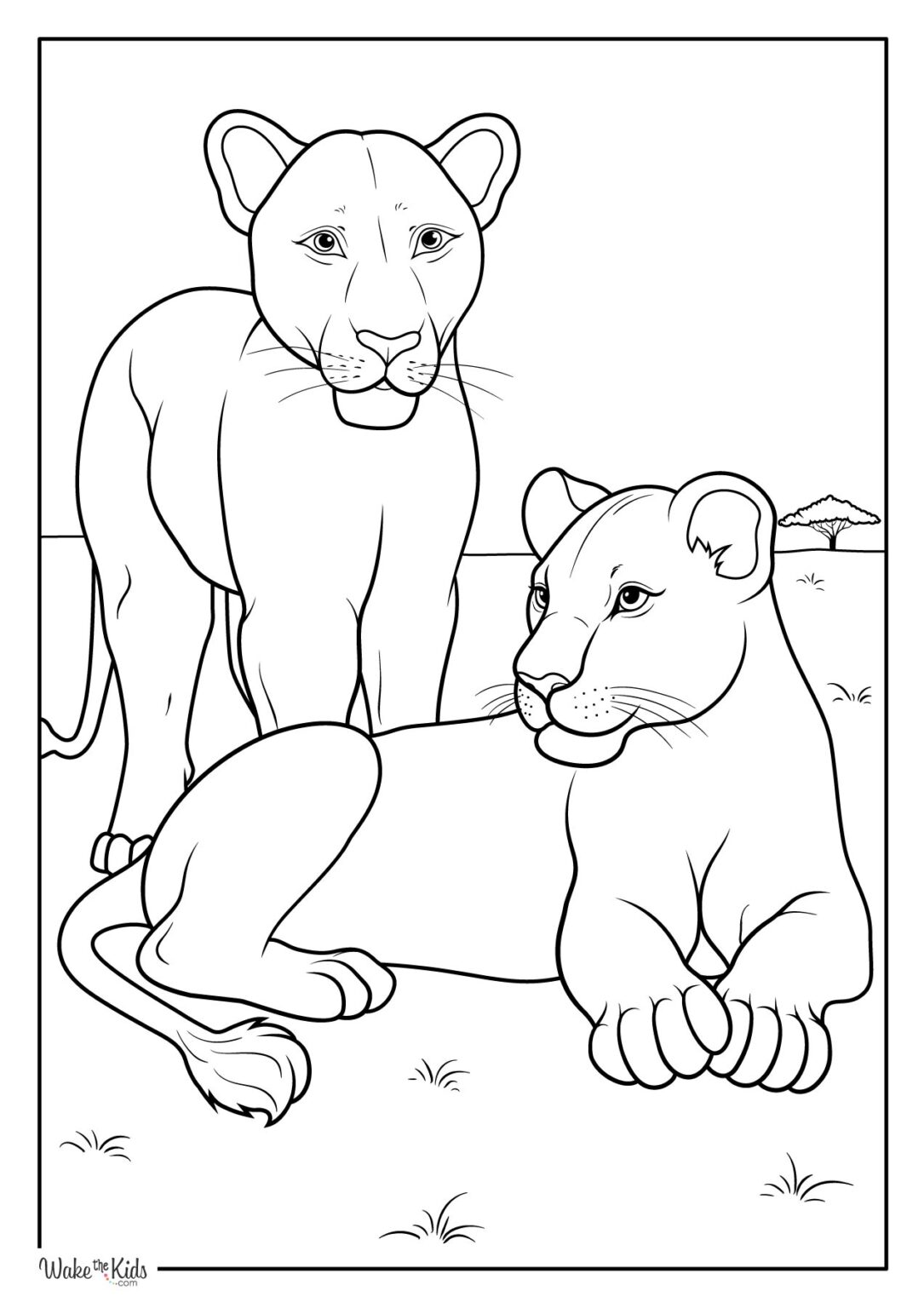 Lion Coloring Pages (Free Printable PDFs) | WakeTheKids