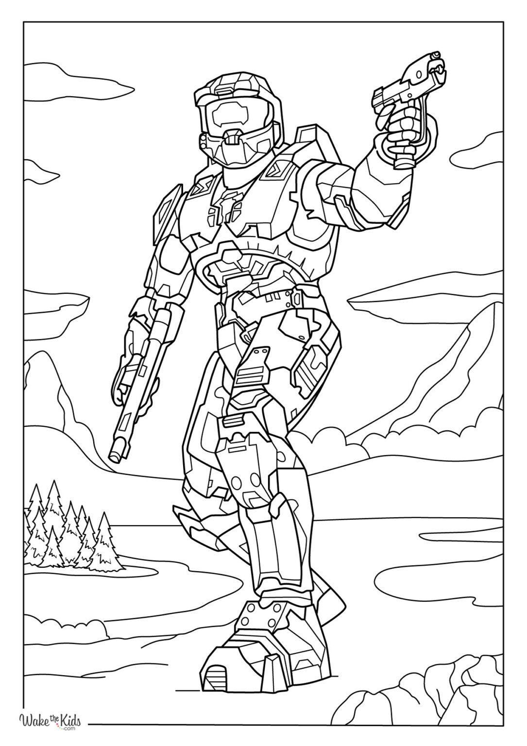Halo Coloring Pages (Free Printable PDFs) | WakeTheKids