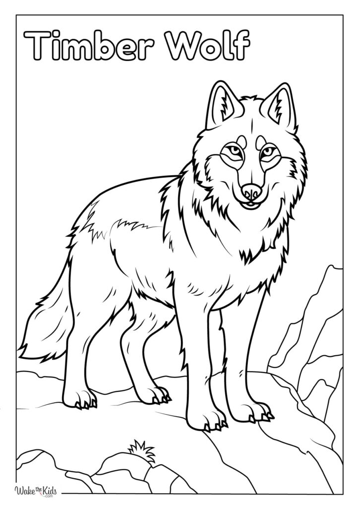 Wolf Coloring Pages (Free Printable PDFs) | WakeTheKids