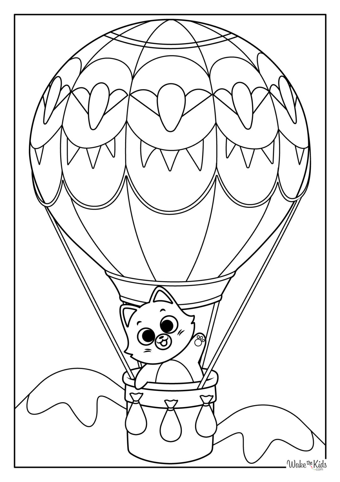 Hot Air Balloon Coloring Pages (Free Printable PDFs) | WakeTheKids
