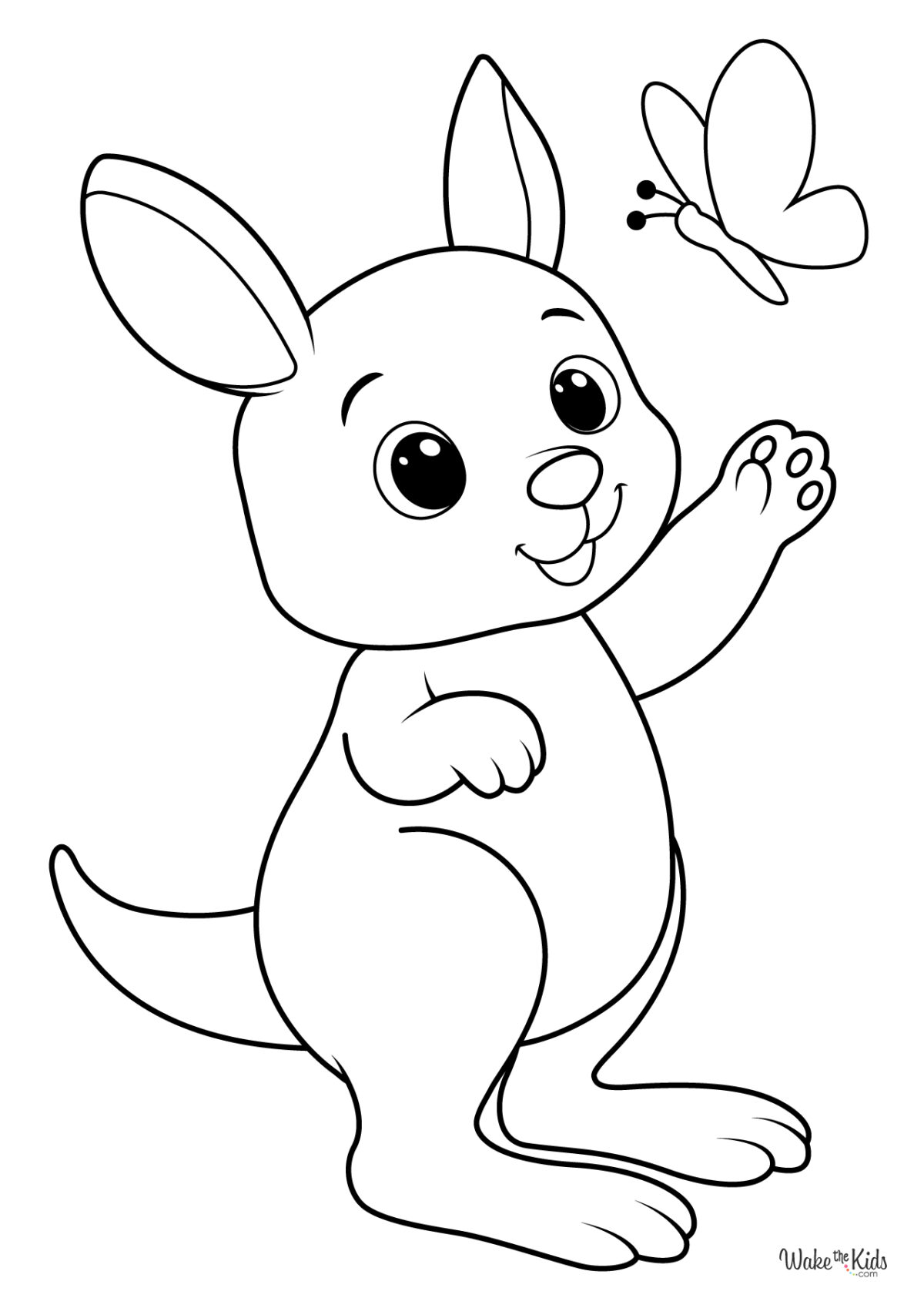 Kangaroo Coloring Pages (Free Printable PDFs) | WakeTheKids