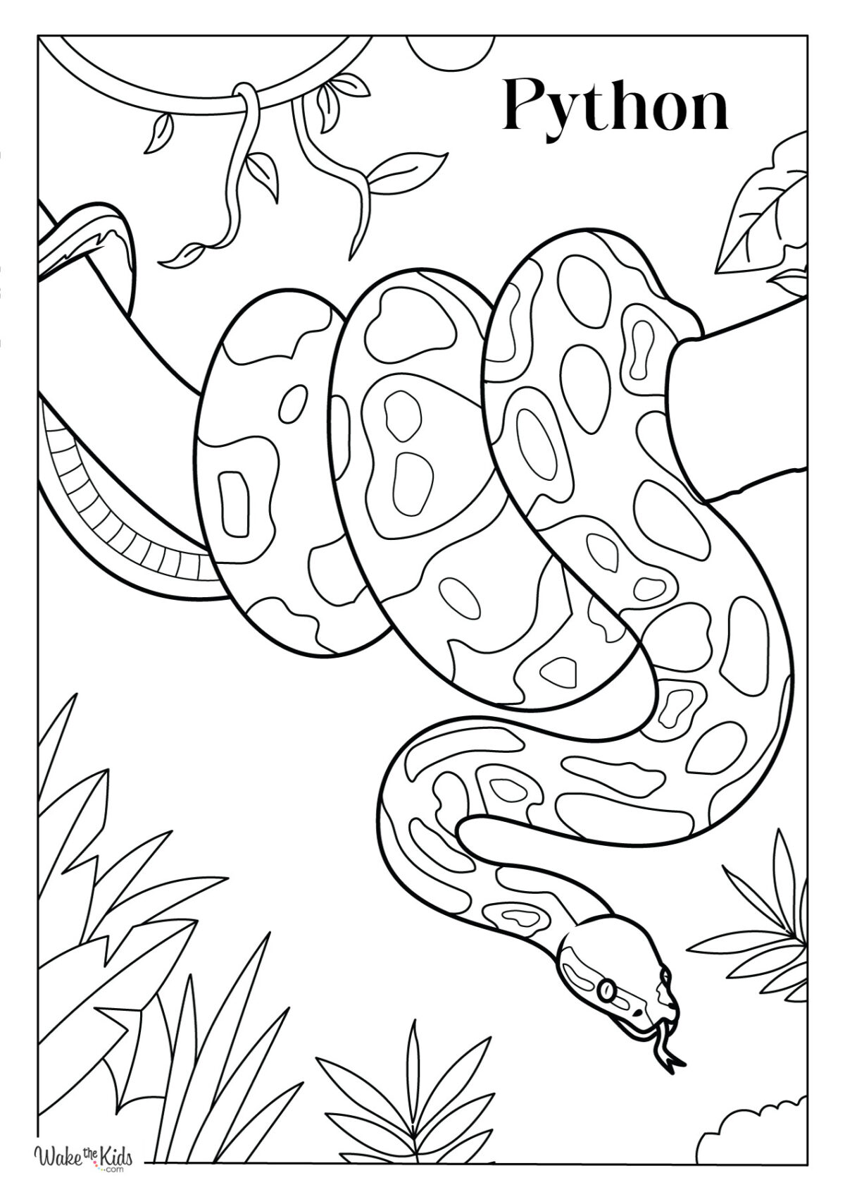 Python Coloring Pages (Free Printable PDFs) | WakeTheKids Python Coloring Pages (Free Printable PDFs) | WakeTheKids