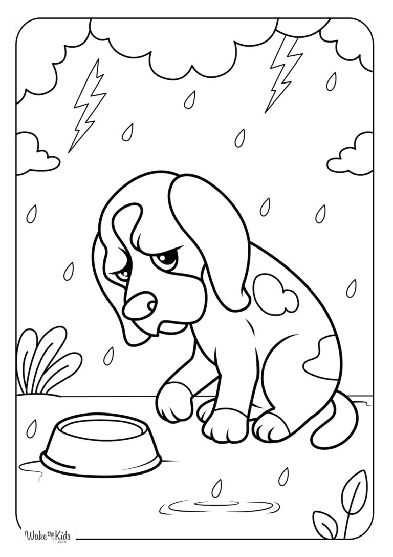Dog and Puppy Coloring Pages (Free Printable PDFs) | WakeTheKids