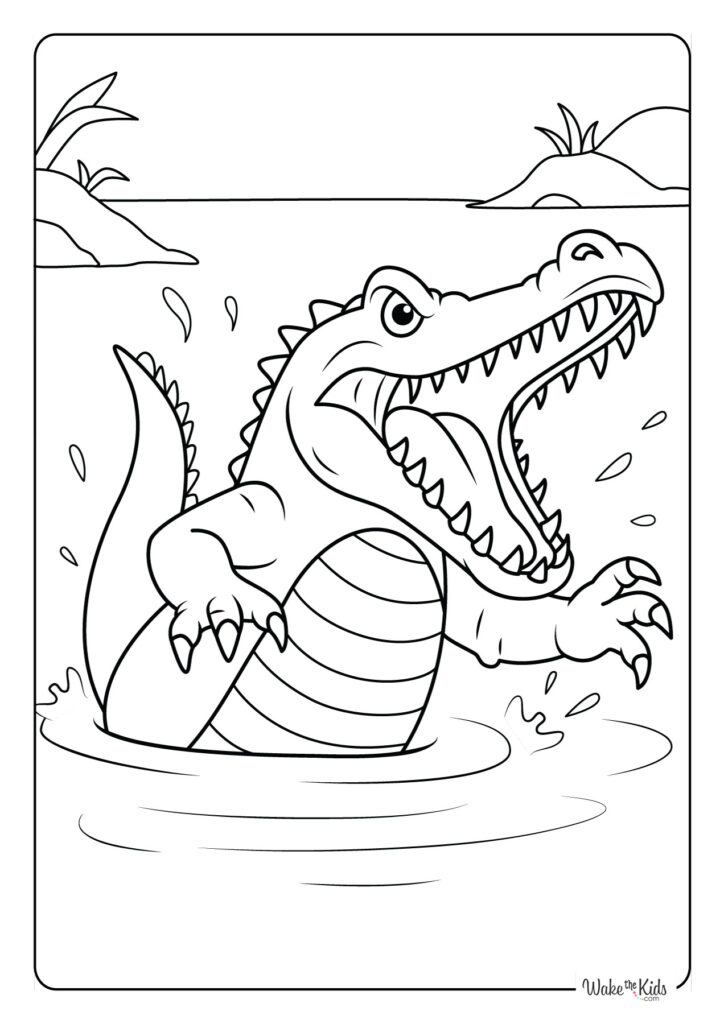 Crocodile Coloring Pages (Free Printable PDFs) | WakeTheKids