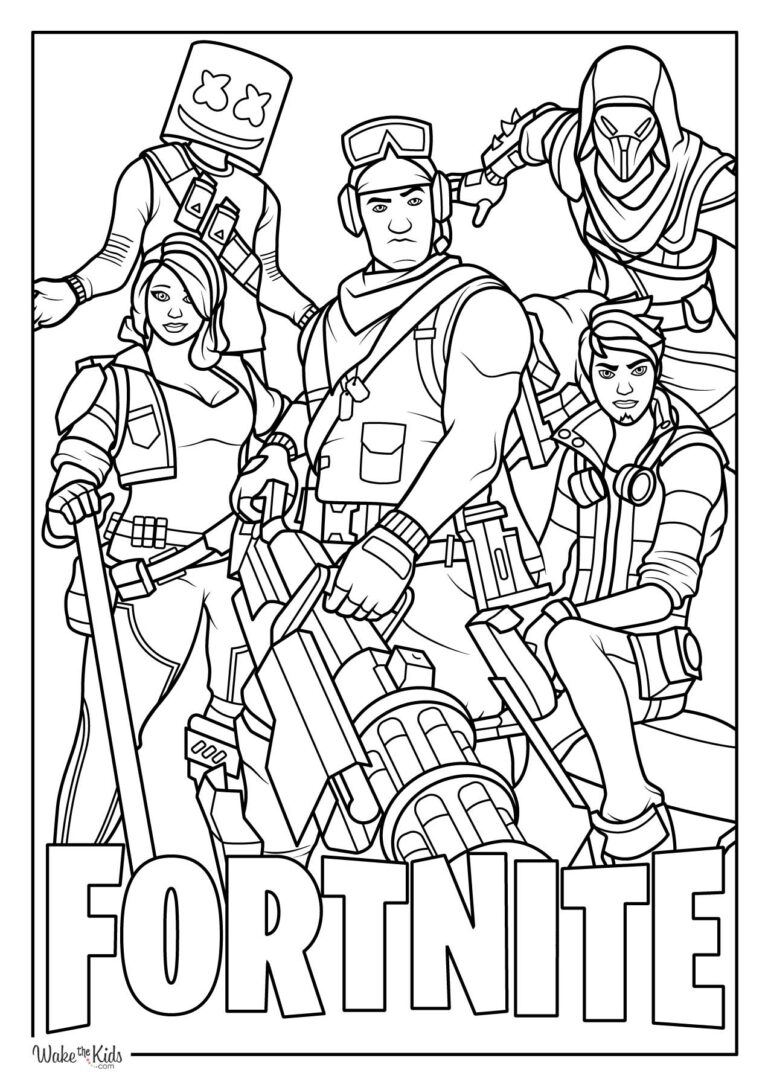 Fortnite Coloring Pages (Free Printable PDFs) | WakeTheKids