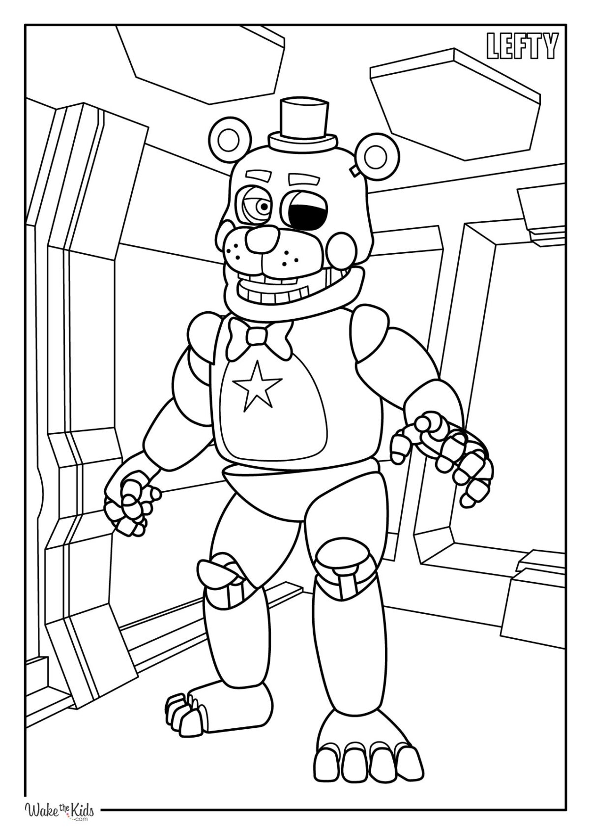 Five Nights at Freddy's Coloring Pages (Free Printable PDFs) | WakeTheKids