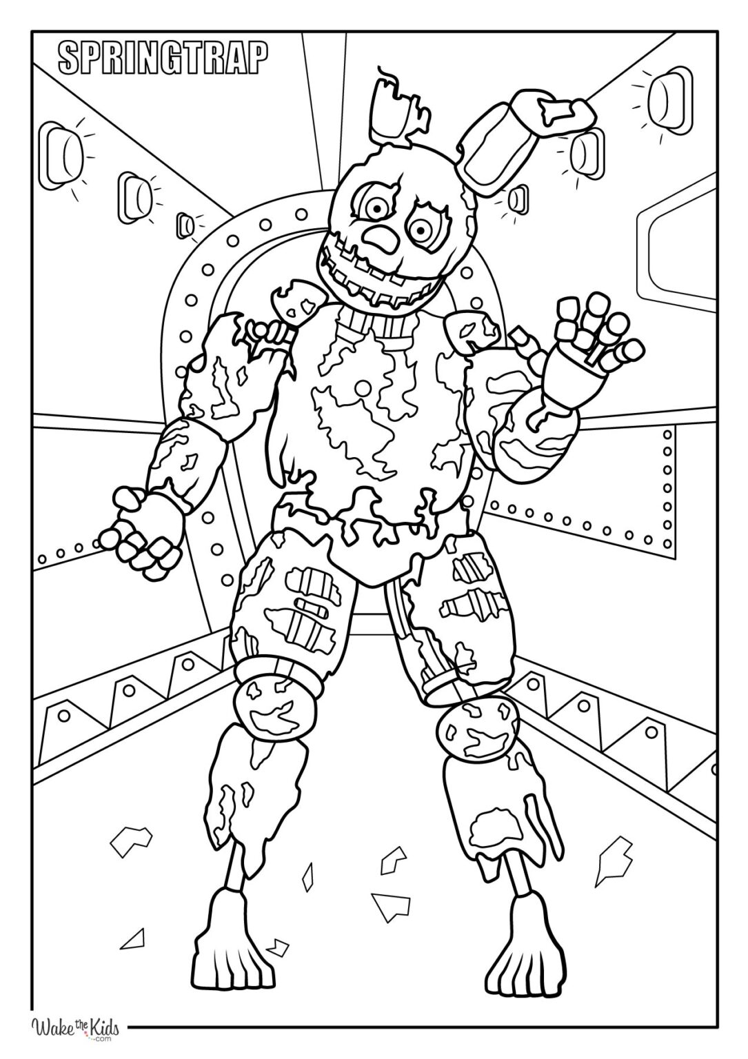Five Nights at Freddy's Coloring Pages (Free Printable PDFs) | WakeTheKids