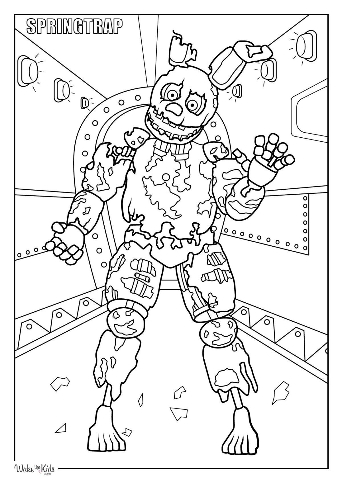 Five Nights at Freddy's Coloring Pages (Free Printable PDFs) | WakeTheKids