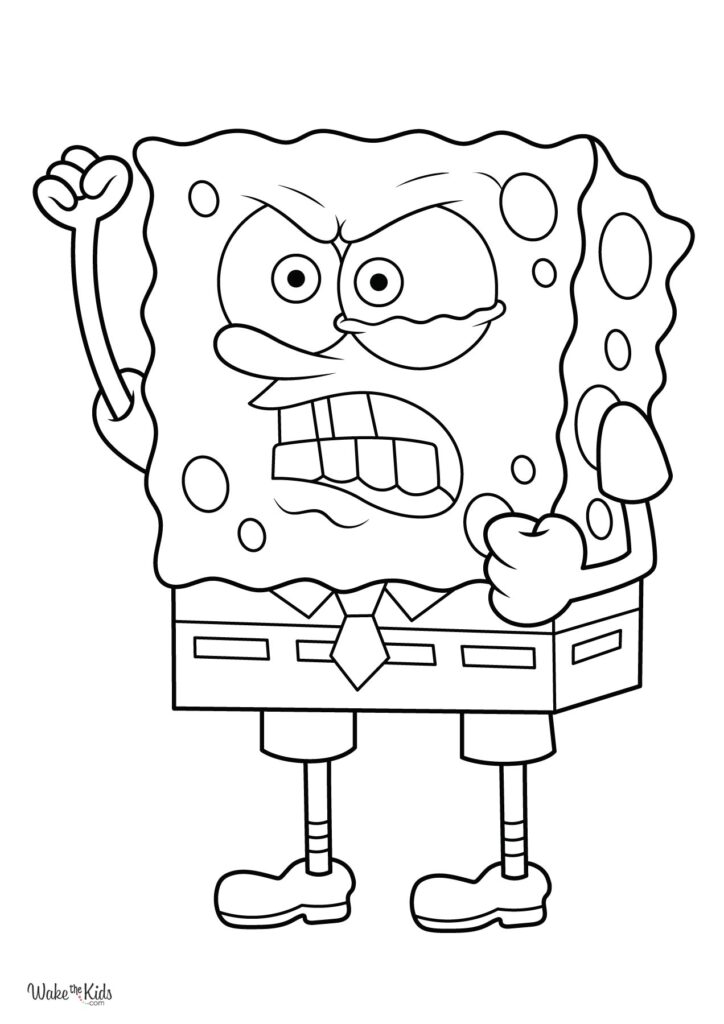 SpongeBob SquarePants Coloring Pages (Free Printable PDFs) | WakeTheKids