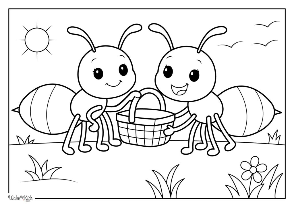 Ant Coloring Pages (Free Printable PDFs) | WakeTheKids