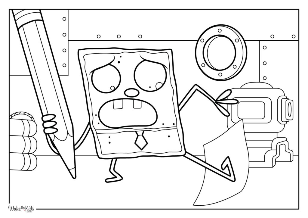 SpongeBob SquarePants Coloring Pages (Free Printable PDFs) | WakeTheKids