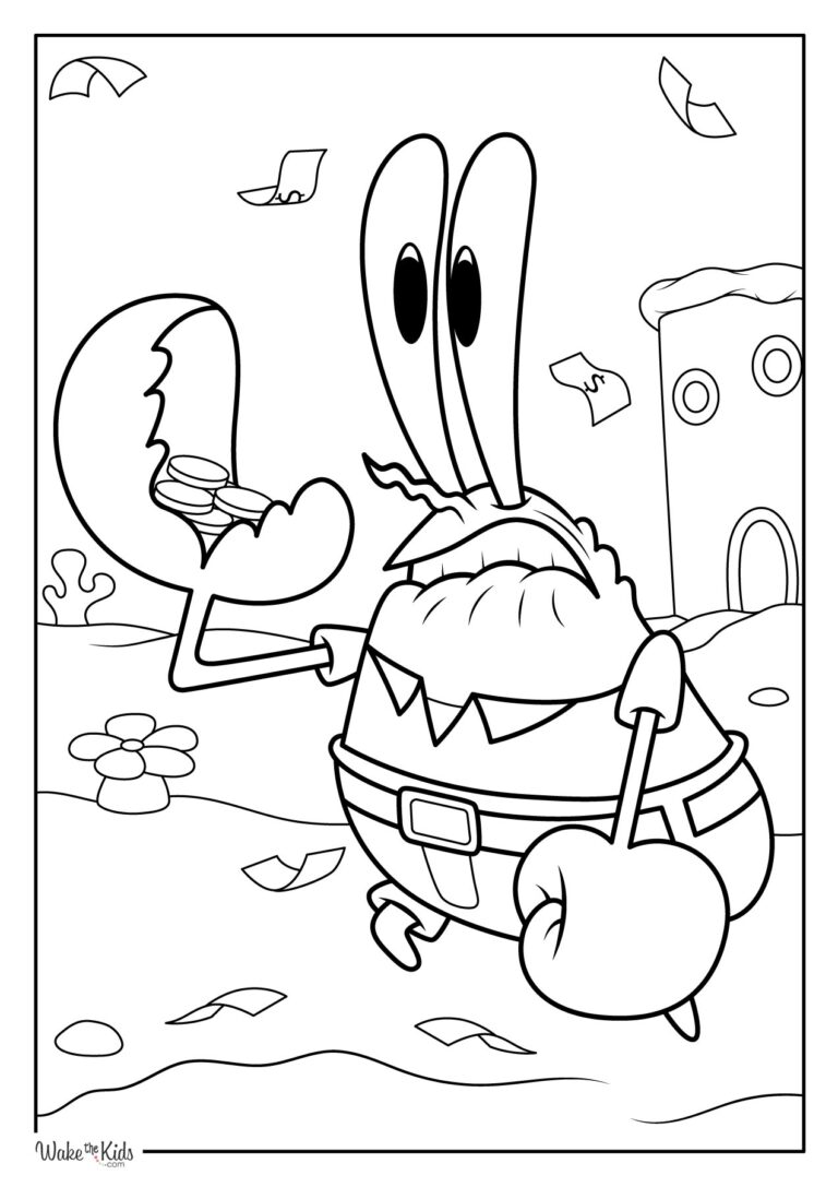 SpongeBob SquarePants Coloring Pages (Free Printable PDFs) | WakeTheKids