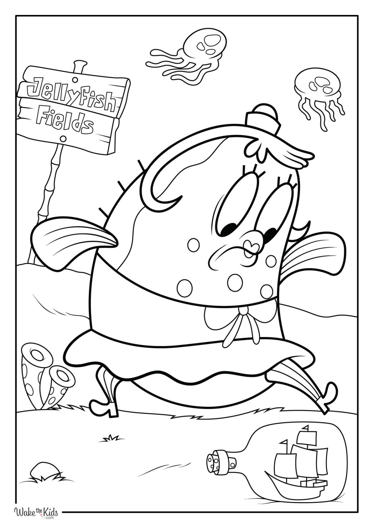 SpongeBob SquarePants Coloring Pages (Free Printable PDFs) | WakeTheKids