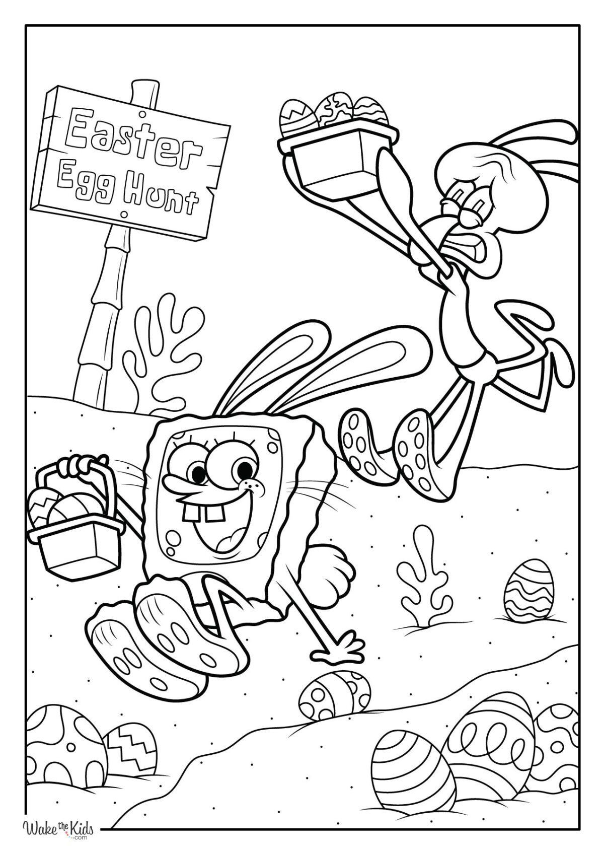 SpongeBob SquarePants Coloring Pages (Free Printable PDFs) | WakeTheKids