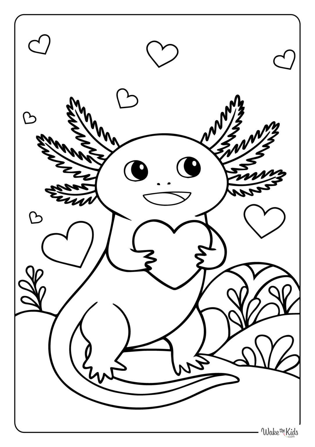Axolotl Coloring Pages (Free Printable PDFs) | WakeTheKids