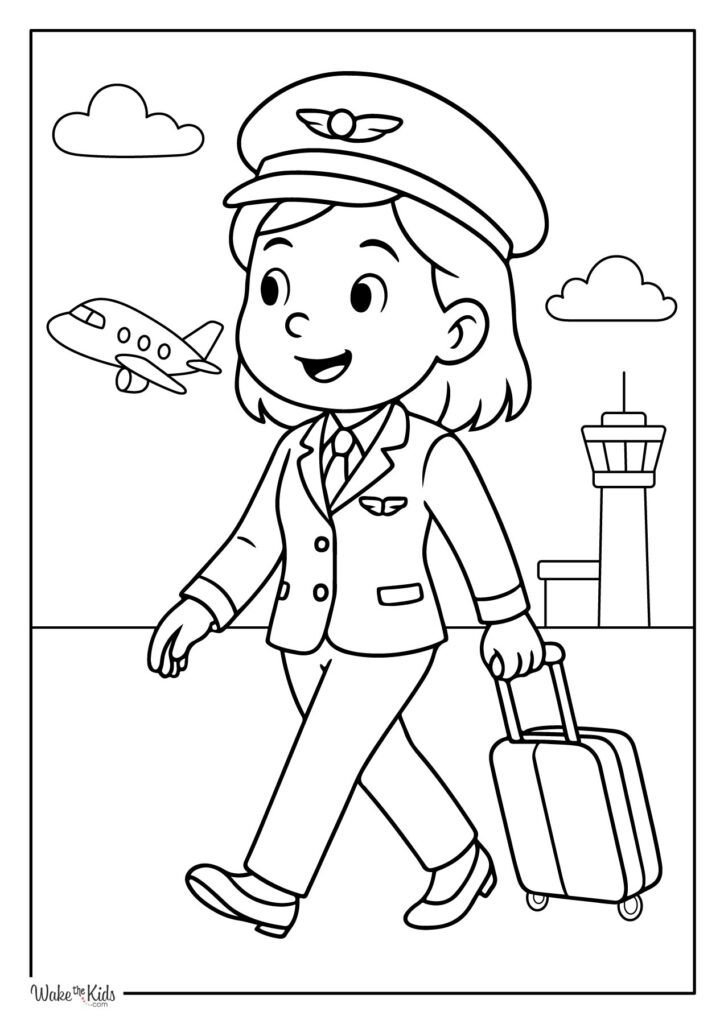 Pilot Coloring Pages Coloring Pages (Free Printable PDFs) | WakeTheKids