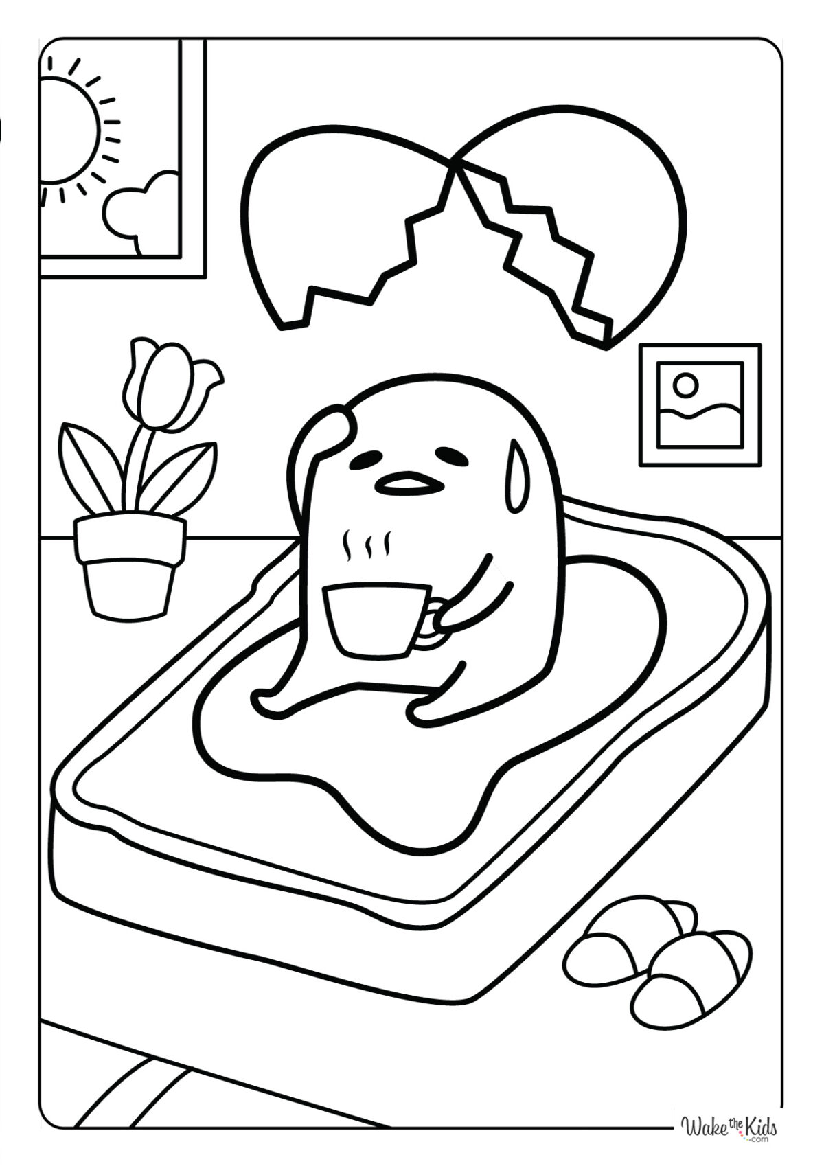 Gudetama Coloring Pages (Free Printable PDFs) | WakeTheKids