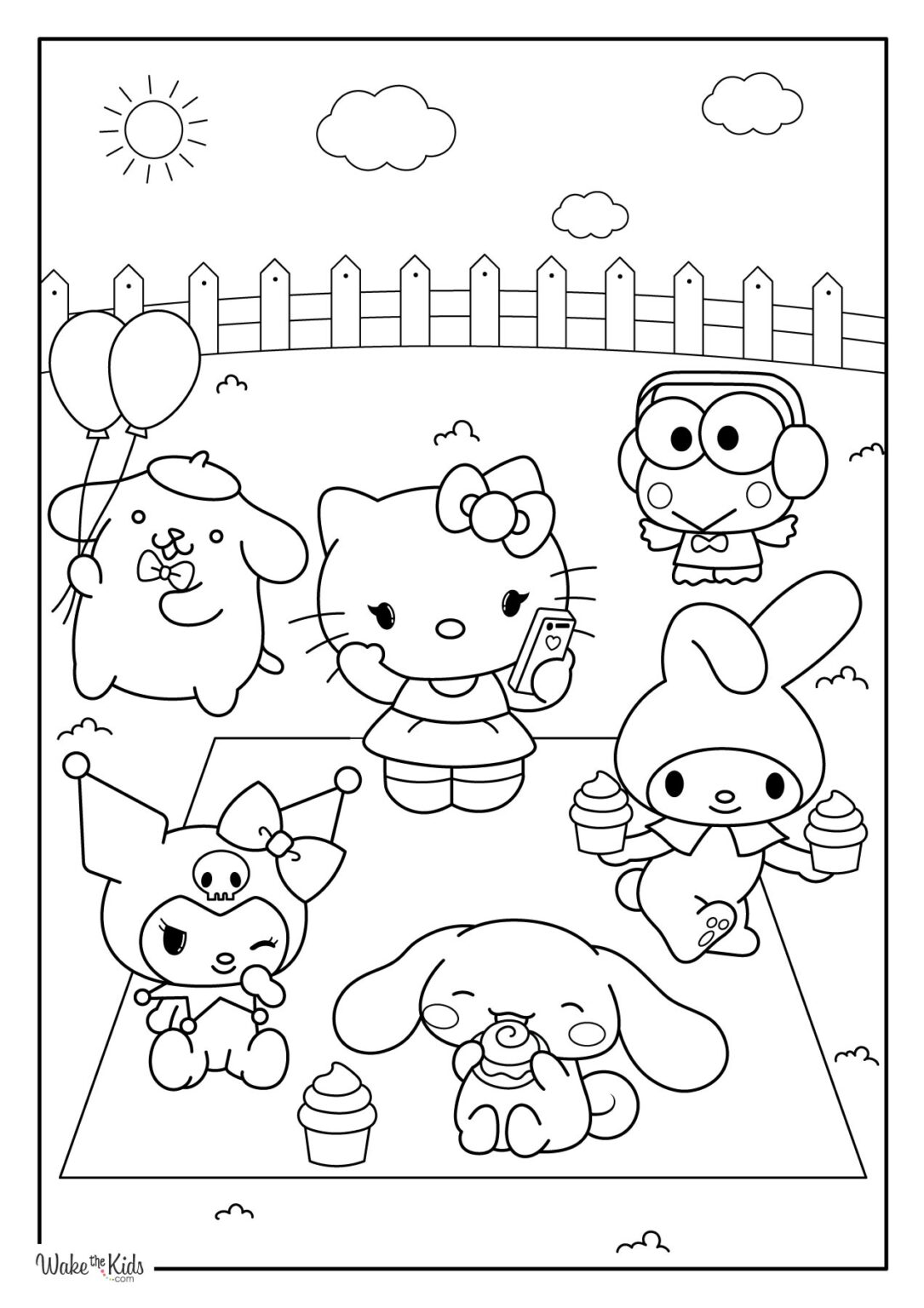 Sanrio Coloring Pages (Free Printable PDFs) | WakeTheKids