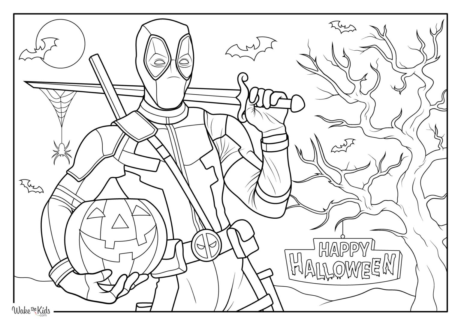 Deadpool Coloring Pages (Free Printable PDFs) | WakeTheKids